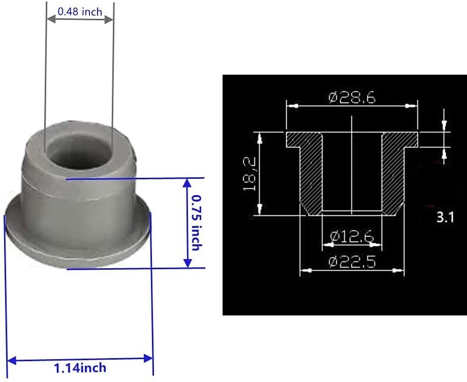 Top Golf Cart Club Car Precedent Bushing,Urethane, Short, Prec Replace ...